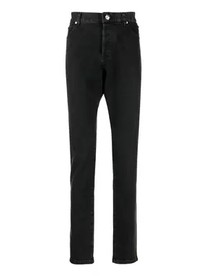 Balmain Mid-rise Straight-leg Jeans - Black