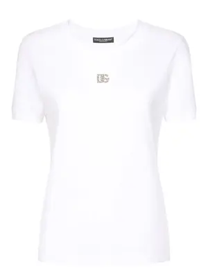 Dolce & Gabbana Crystal-embellished T-shirt - White