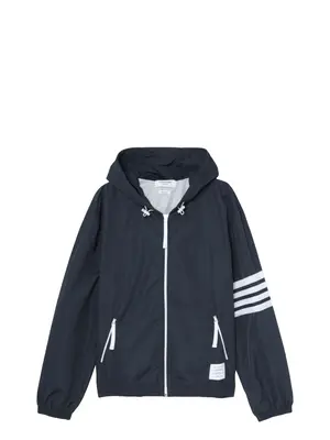 Thom Browne 4-bar Stripe Hooded Jacket - Blue