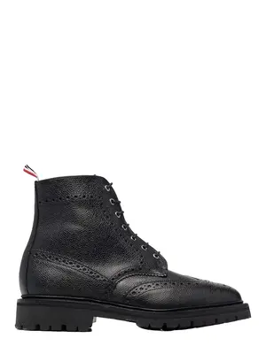 Thom Browne Lace-up Brogue Boots - Black