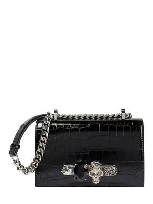 Alexander McQueen Jewelled Satchel Small - Black