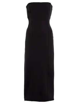 THE ROW Strapless Midi Dress - Black