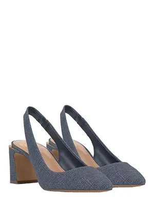 Vince Camuto Vince Camuto Hamden Pointed Toe Slingback High Heel Blue