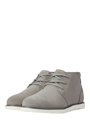 Toms TOMS Navi Water Resistant Leather Lace-Up Boots Gray