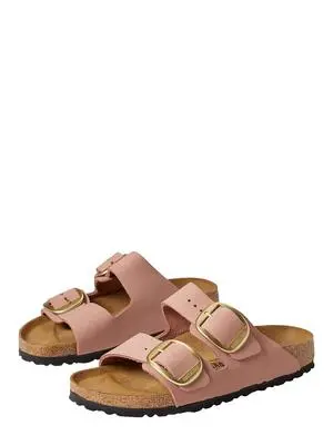 BIRKENSTOCK Birkenstock Arizona Big Buckle Nubuck Leather Sandals Pink
