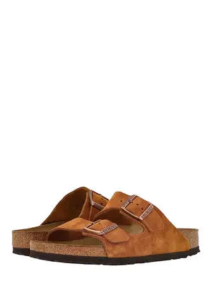 BIRKENSTOCK Birkenstock Arizona Soft Footbed Suede Sandals Tan