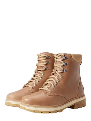 Sorel SOREL Lennox Lace STKD Waterproof Boots Tan