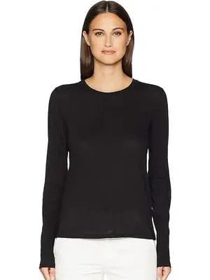 Vince Vince Essential Long Sleeve Jersey Crew Black