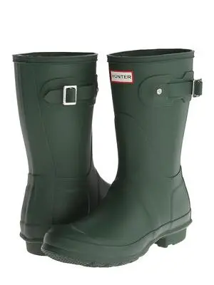 Hunter Original Short Matte Rain Boots - Green