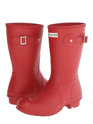 Hunter Hunter Original Short Buckled Boots Red