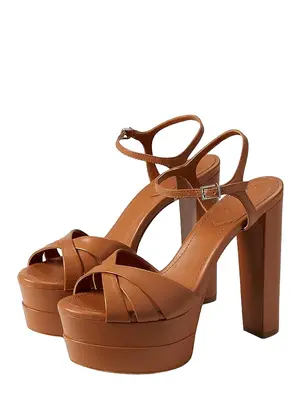 Schutz Schutz Keefa High Heel Platform Sandals Brown