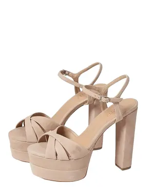 Schutz Schutz Keefa High Heel Platform Sandals Tan