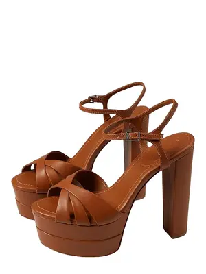 Schutz Schutz Keefa High Heel Platform Sandals Taupe