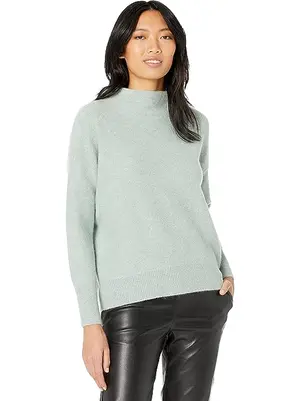 Vince Vince Boiled Funnel Neck Pullover Olive