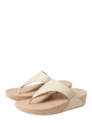 Fitflop FitFlop Lulu Leather Toepost Sandals Bone