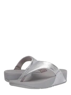 Fitflop FitFlop Lulu Leather Thong Sandals Silver