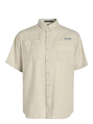 Columbia Big Tall Tamiamitm Ii S/s Men's Short Sleeve Button Up Cool Grey Fossil