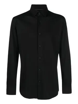 BOSS Tailored Cotton-blend Shirt - Black