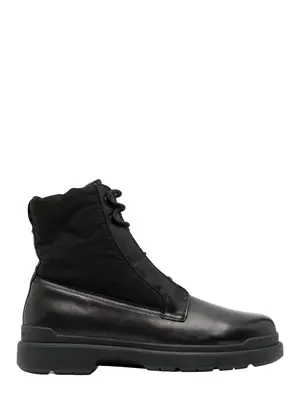 Calvin Klein Padded-panel Lace-up Boots - Black