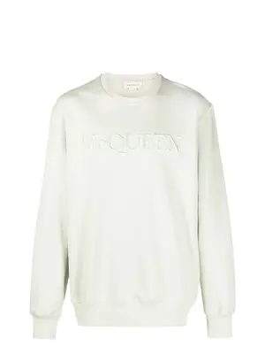 Alexander McQueen Logo-embroidered Sweatshirt - Green