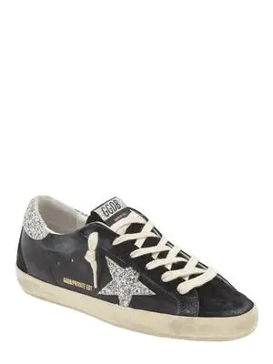 GOLDEN GOOSE Super-star Low-top Sneakers - Black/silver/cream