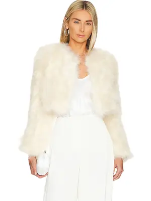 BUBISH Bubish Manhattan Crop Fur Jacket Cream
