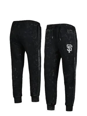 THE WILD COLLECTIVE San Francisco Giants Marble Jogger Pants - Black