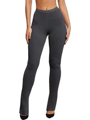 House Of Cb Mitzi Rib Leggings Dark Grey