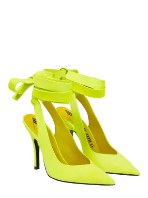 Attico Venus Leather Pumps - Yellow