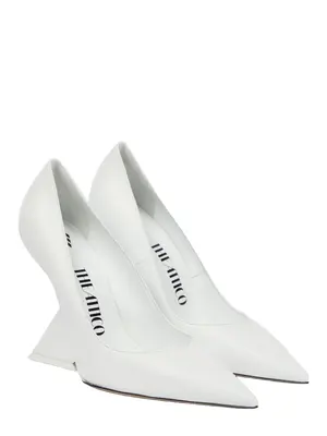 Attico Cheope Leather Pumps - White