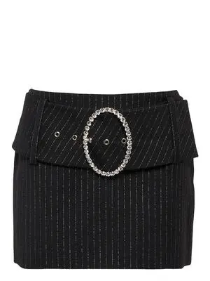 Alessandra Rich Low-rise Pinstriped Miniskirt - Multicoloured