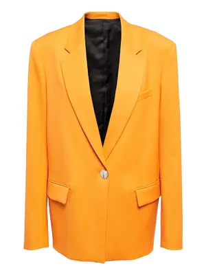 Attico Bianca Wool-blend Blazer - Orange