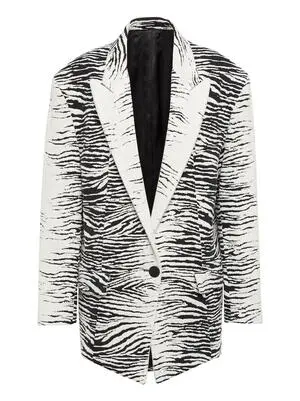 Attico Glen Jacquard Blazer - White