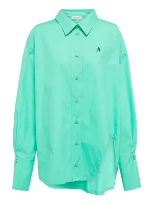 Attico Diana Cotton Canvas Shirt - Green