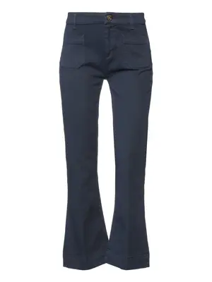 Seafarer Cotton-Elastane Blend Flared Leg Pants Midnight Blue
