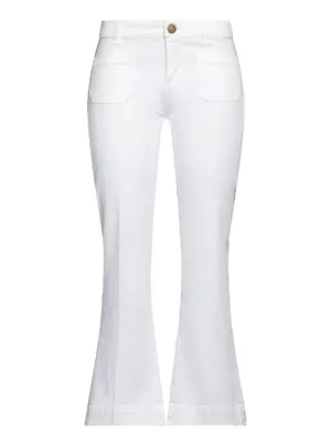 Seafarer Cotton-Elastane Blend Flared Leg Pants White