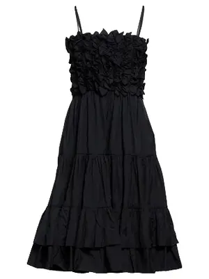 MSGM Flared Midi Dress - Black