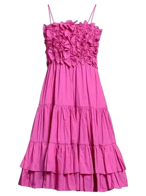 MSGM MSGM Flared Midi Dress Pink