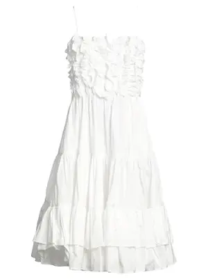 MSGM MSGM Flared Midi Dress White