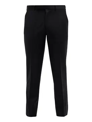 Zegna Trofeo Slim-straight Trousers - Black Solid