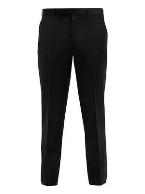 Zegna Trofeo Slim-straight Trousers - Black Solid