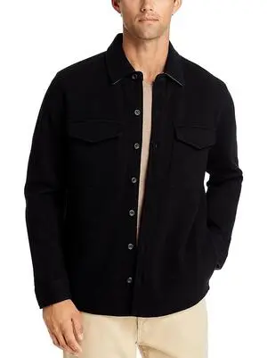 Vince Button Shirt Jacket - Black Med
