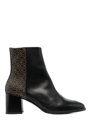 CALVIN KLEIN Calvin Klein Monogram Print Ankle Boots