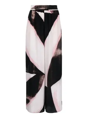 Alexander McQueen Printed High-waist Trousers - Black