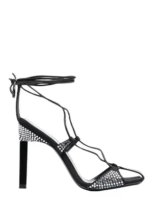 Attico Adele 105mm Crystal-embellished Sandals - Black