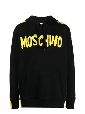 Moschino Print Pullover Hoodie - Black