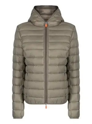 SAVE THE DUCK Hooded Puffer Jacket - Green