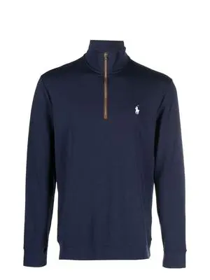 Ralph Lauren Embroidered-logo Long-sleeve Sweatshirt - Blue