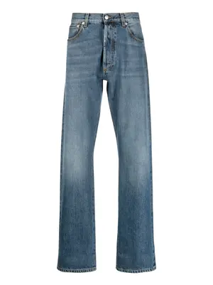 ALEXANDER MCQUEEN Alexander McQueen Turn-Up Cuff Straight-Leg Jeans
