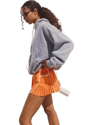 Free People Easy Tiger Pleated Shorts - Halftime Orange